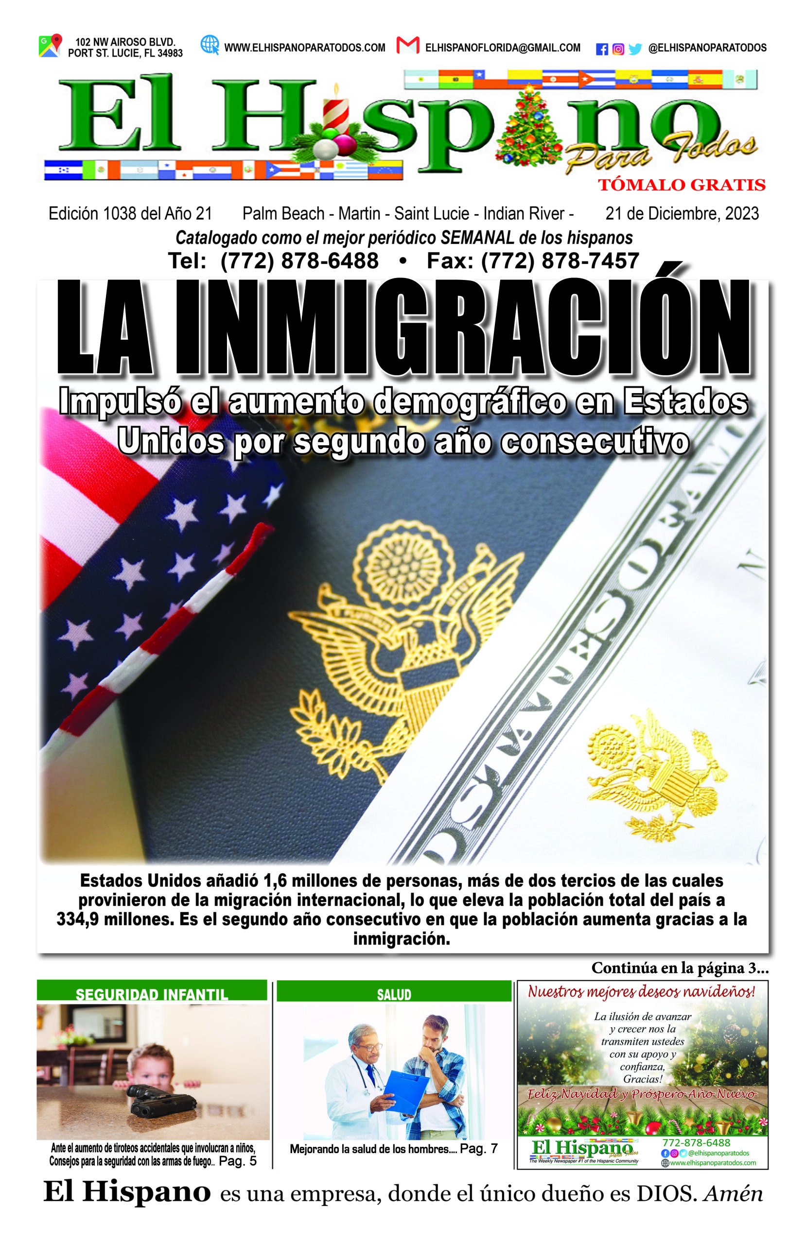 El Hispano para todos Edición Diciembre 21, 2023